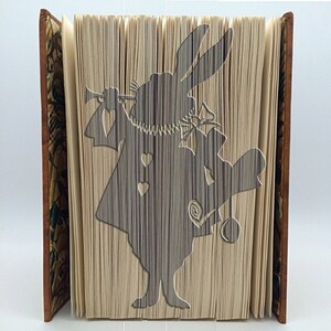 Cut & Fold Book Folding PATTERN~ White Rabbit Mark, Measure Cut and ...