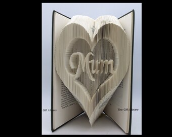 Book Folding Patterncut & Fold Mothers Day Mom Mum | Etsy
