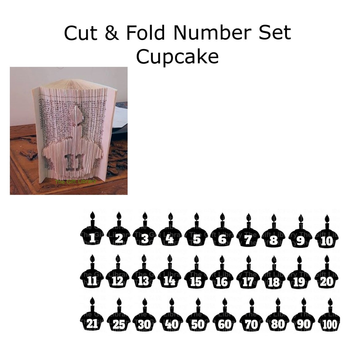 Folded Book Art Pattern - Mark Measure Cut and Fold, Numbers Set ...