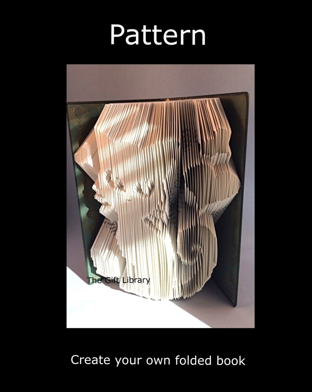Folded Book Art Pattern -cats and Hearts Pattern to Create Your Own ...
