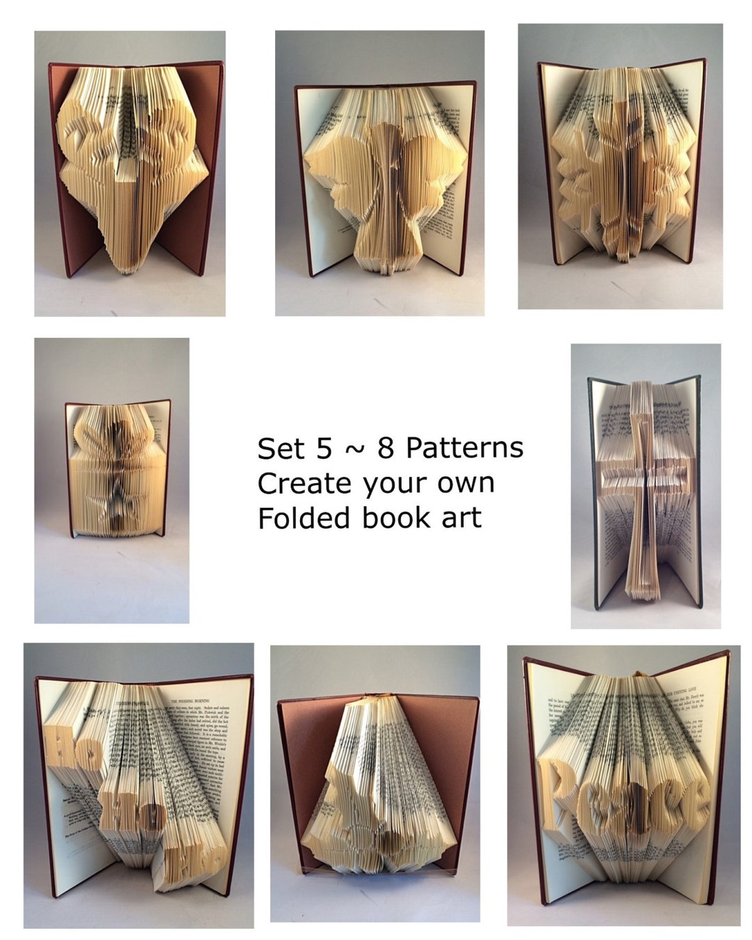 8 Patterns for Book Folding Patterns, Book Art, to Create Your Folded ...