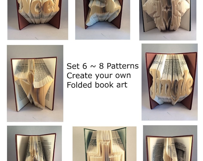Bookfolding Patterns for Book Art by TheGiftLibrary on Etsy