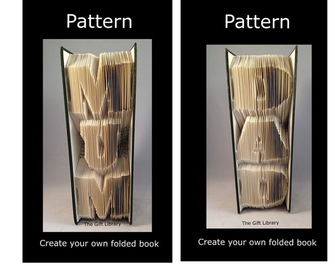 Bookfolding Patterns for Book Art by TheGiftLibrary on Etsy
