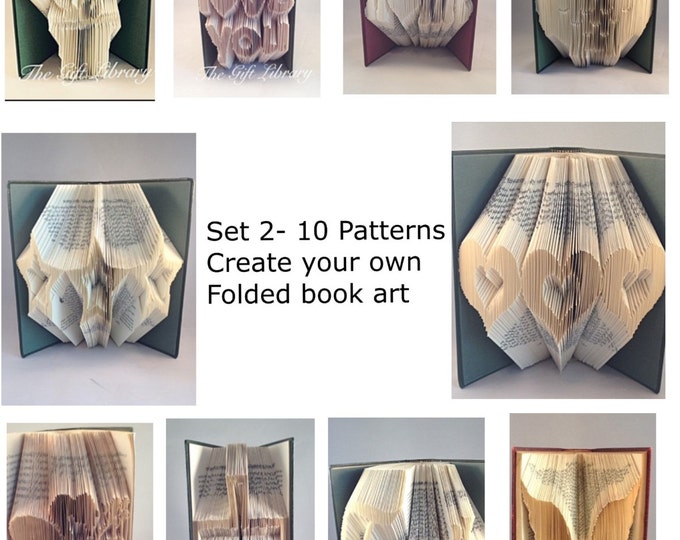 Bookfolding Patterns for Book Art by TheGiftLibrary on Etsy