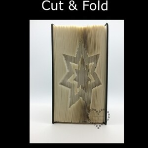Book Folding Pattern~cut & Fold ~stars in Stars - Etsy