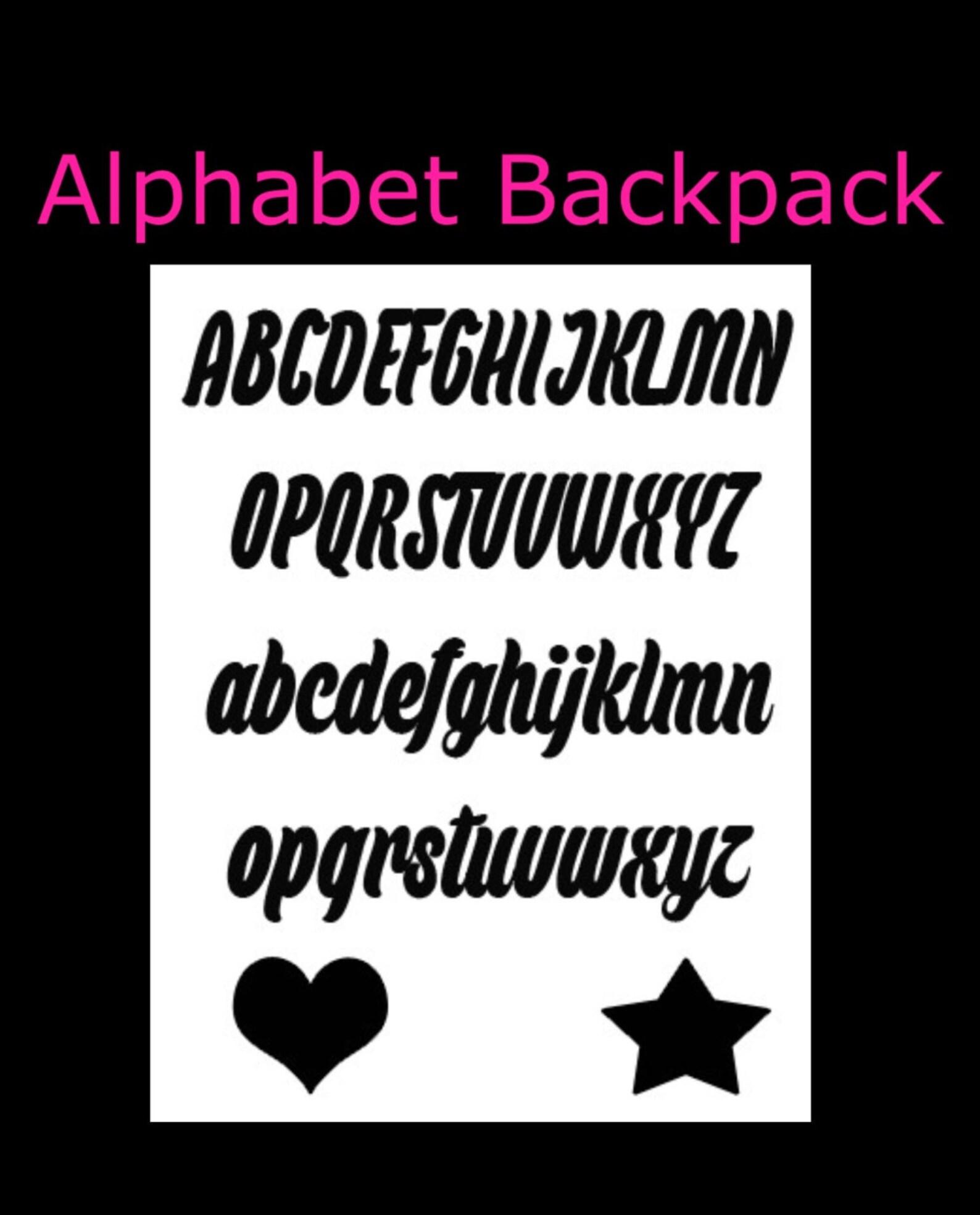 FOLDED BOOK ART Alphabet in Backpack Font Upper & Lower | Etsy