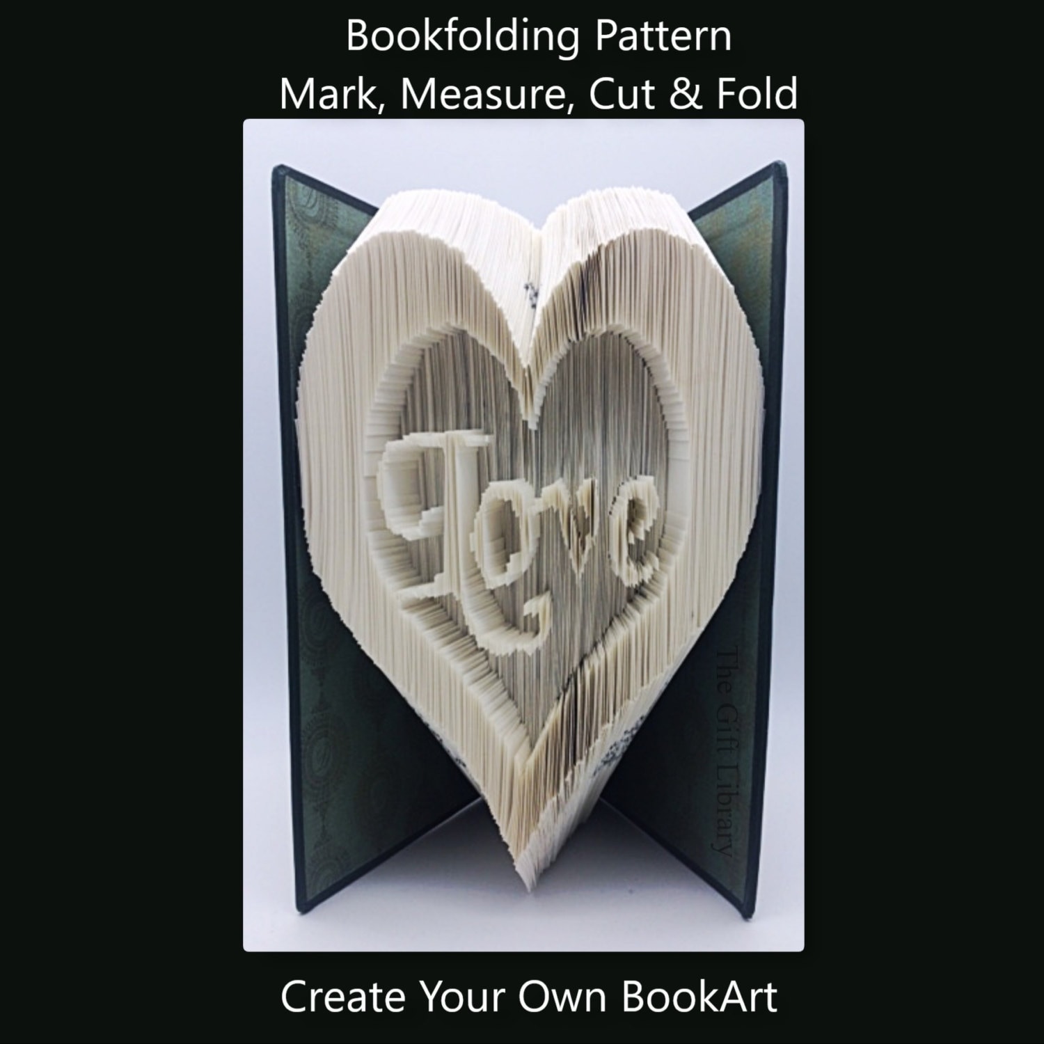 Book Folding Patterncut Fold Heart Love Chance Etsy