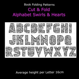 Folded Book Art Pattern - Mark Measure Cut and Fold, Initial Alphabet ...