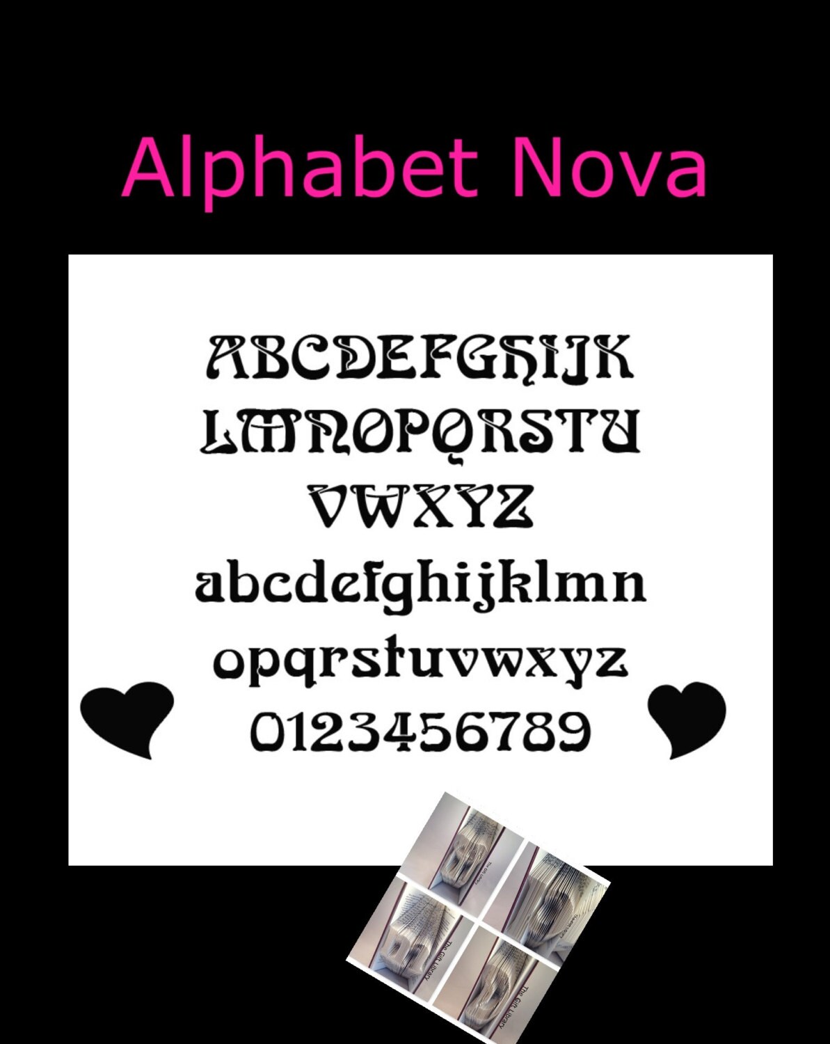 FOLDED BOOK ART Alphabet in Nova Font Upper & Lower Case - Etsy