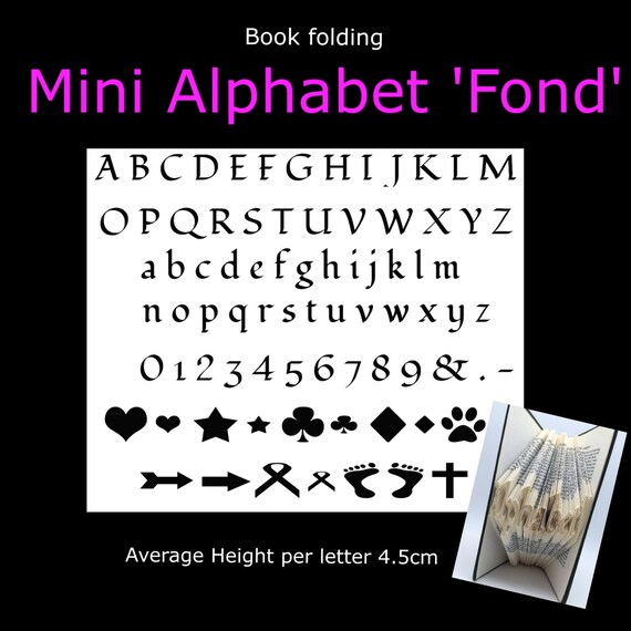 FOLDED BOOK ART Short Mini Alphabet in Fond Font Upper & | Etsy UK