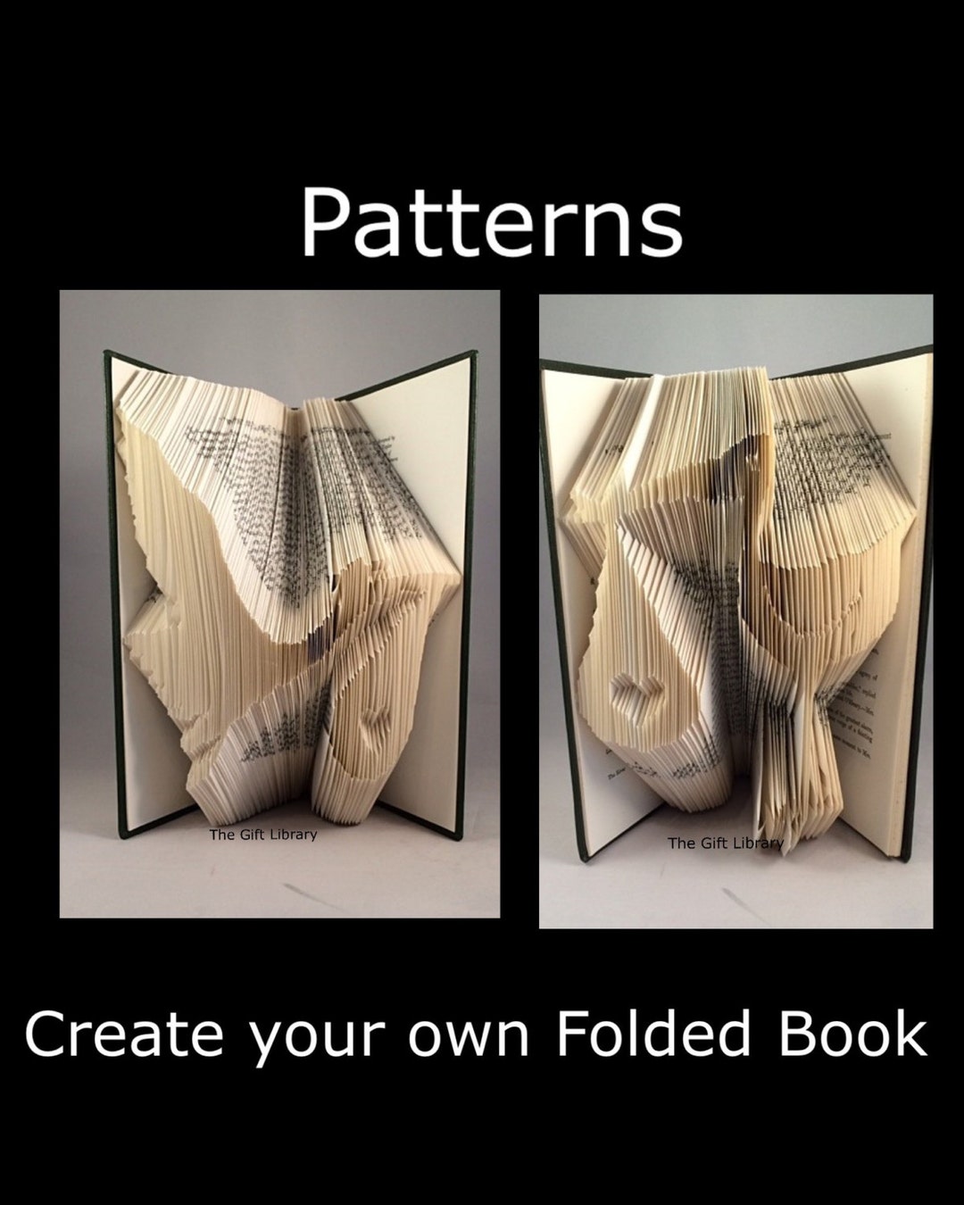 Folded Book Art Pattern - 2 Stork Patterns to Create Your Own Folded ...