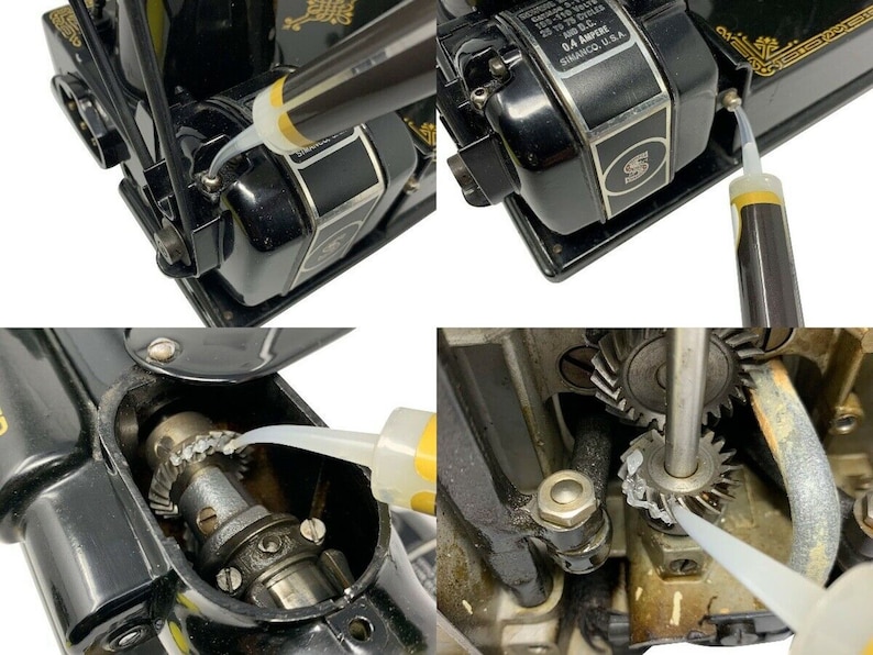 Vintage Sewing Machine Lubricating Motor Gear Grease 221 201 99 15 301 ...