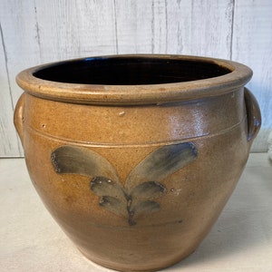 Stoneware Cream Pot With Blue Motif - Etsy