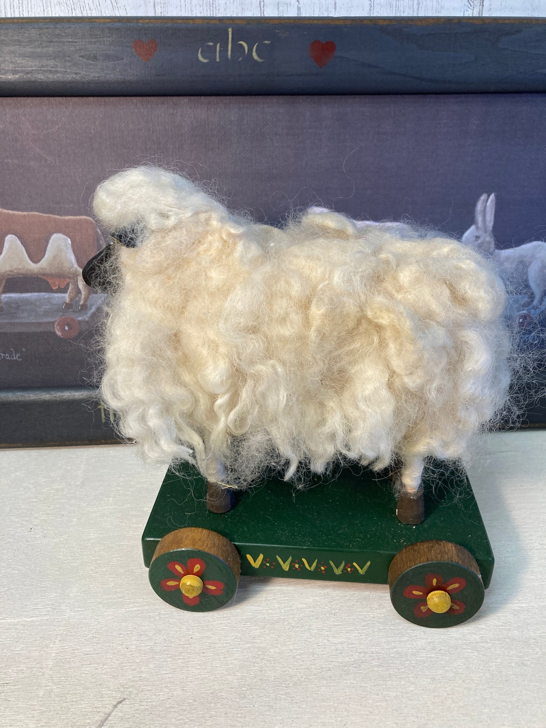 Dudley & Emilie Fuller Wooden Sheep Pull Toy for the Colonial ...