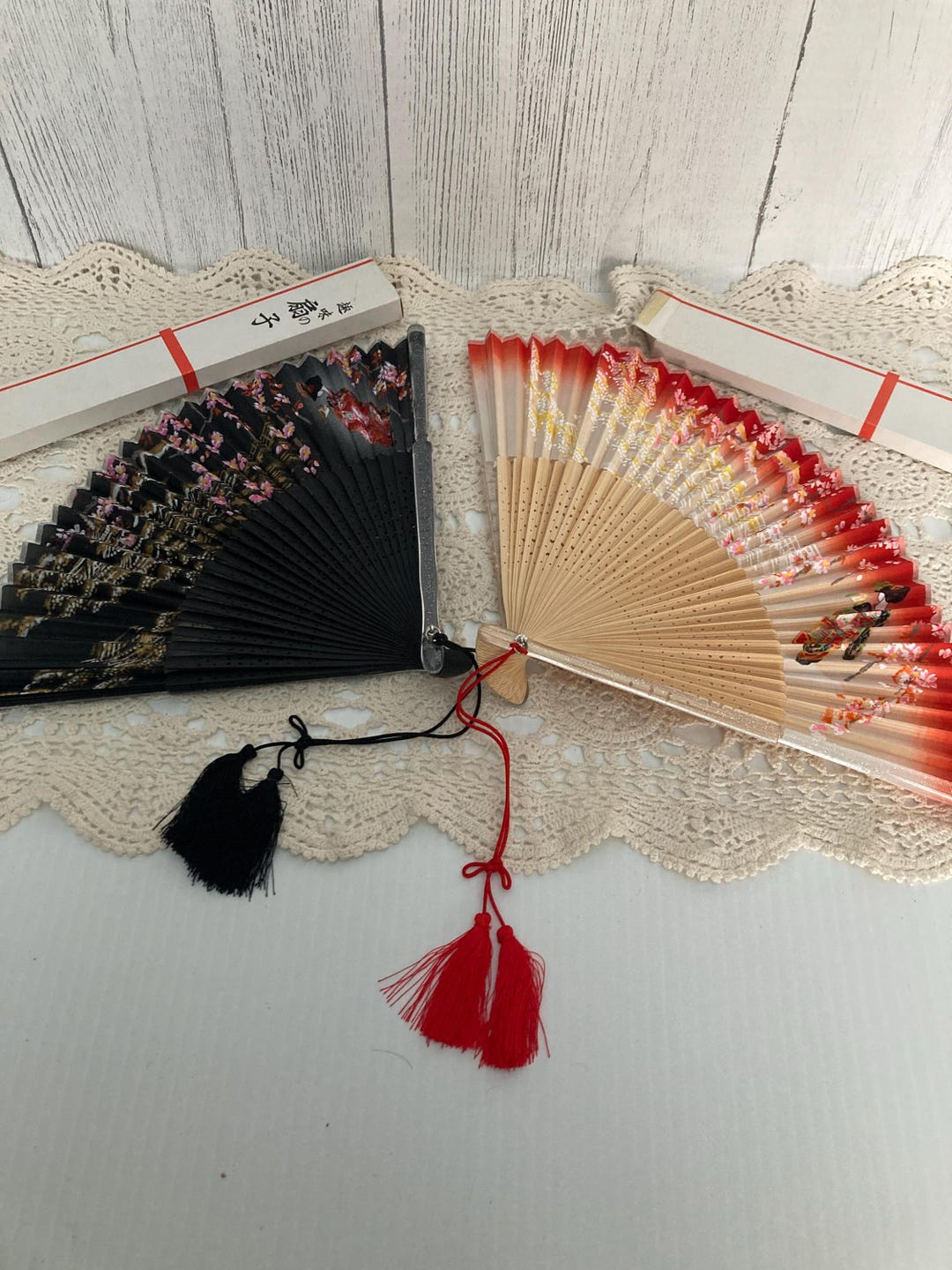 Japanese Folding Hand Fans - Etsy UK
