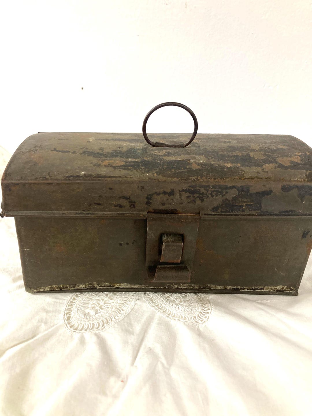 Vintage Lunch Box, Lock Box, 1800s Metal Money Cash Bank Box, Antique ...