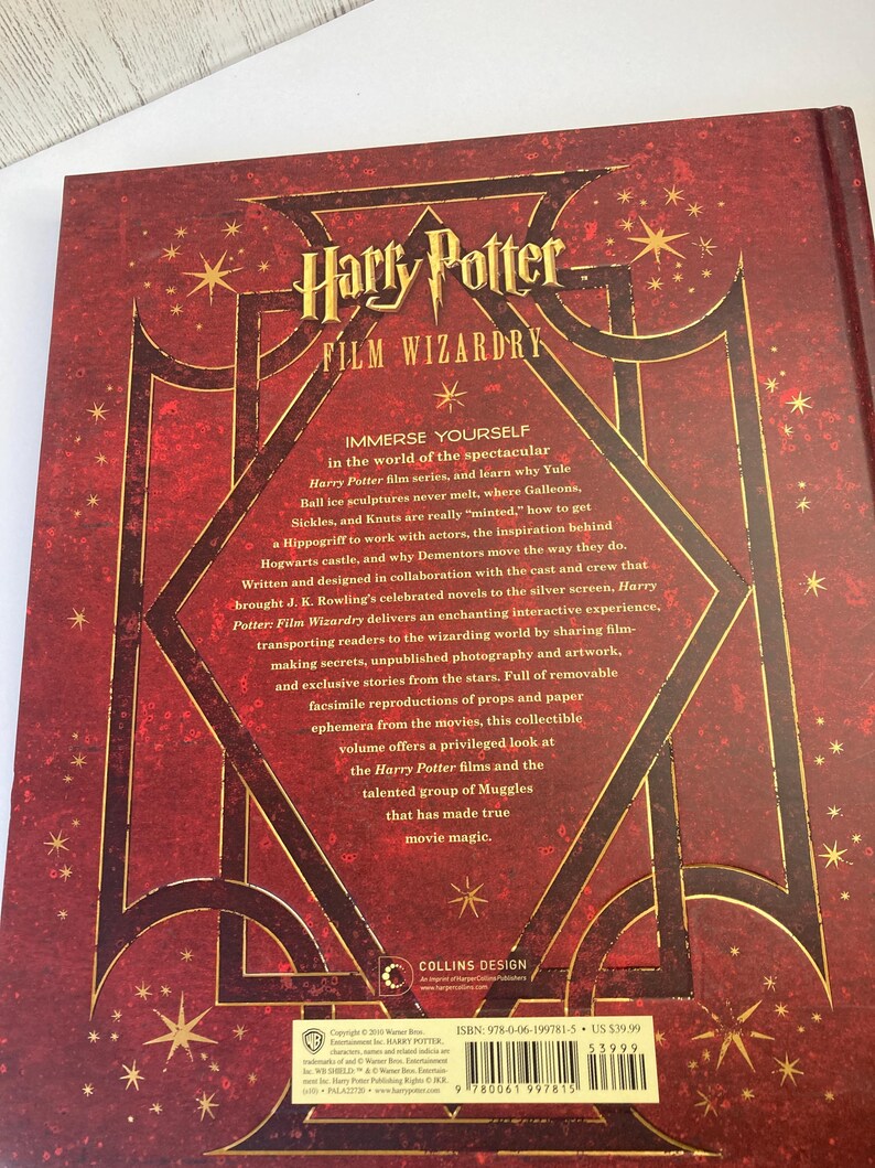 Harry Potter: Film Wizardry Hard Cover Book - Etsy