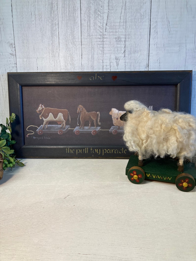 Dudley & Emilie Fuller Wooden Sheep Pull Toy for the Colonial ...