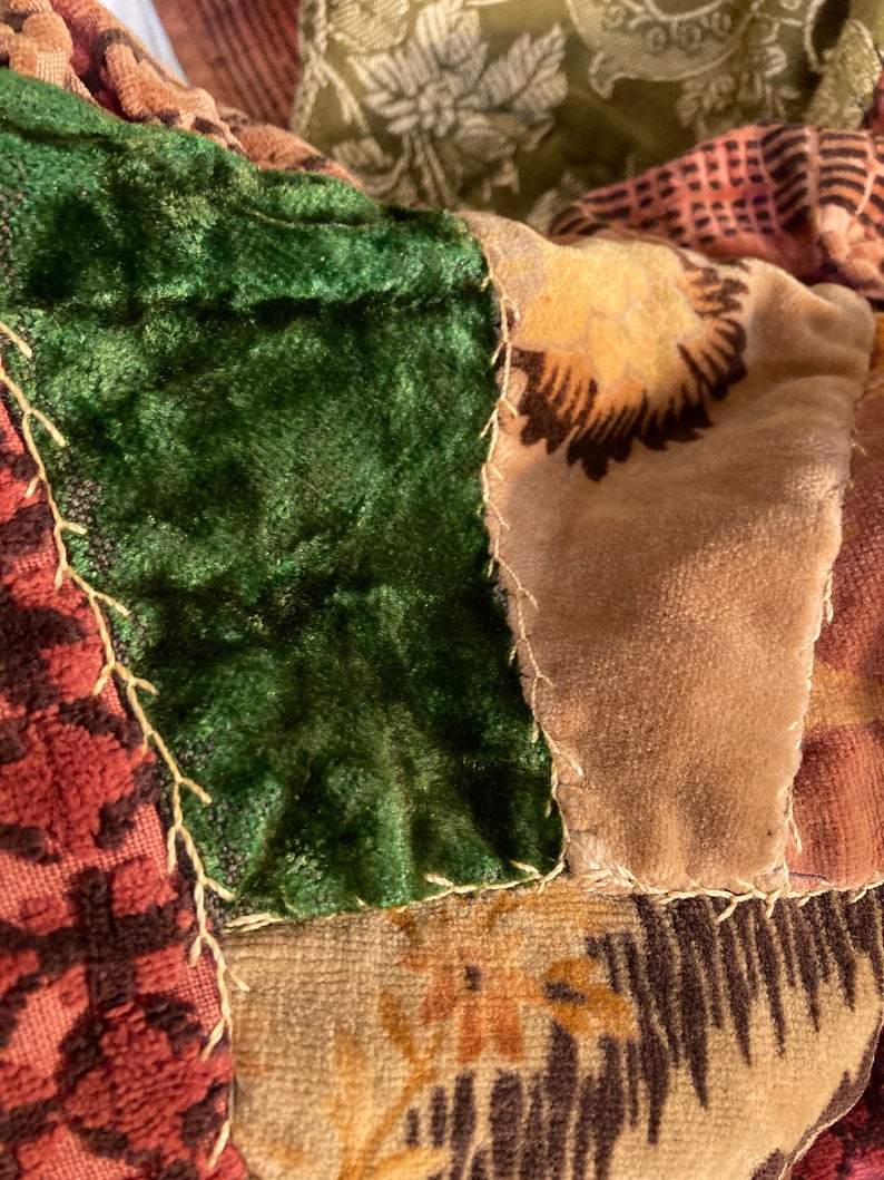 Antique Crazy Quilt Embroidered Hand Made 60 X 82 - Etsy