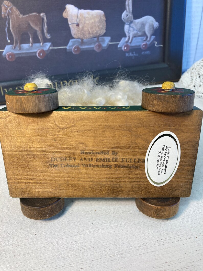 Dudley & Emilie Fuller Wooden Sheep Pull Toy for the Colonial ...
