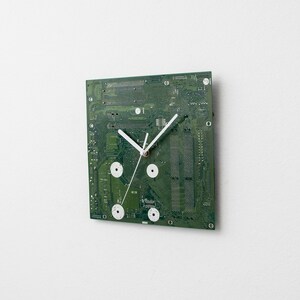 Unique Green Wall Clock, Computer Geek Gift Made Out of Recycled ...