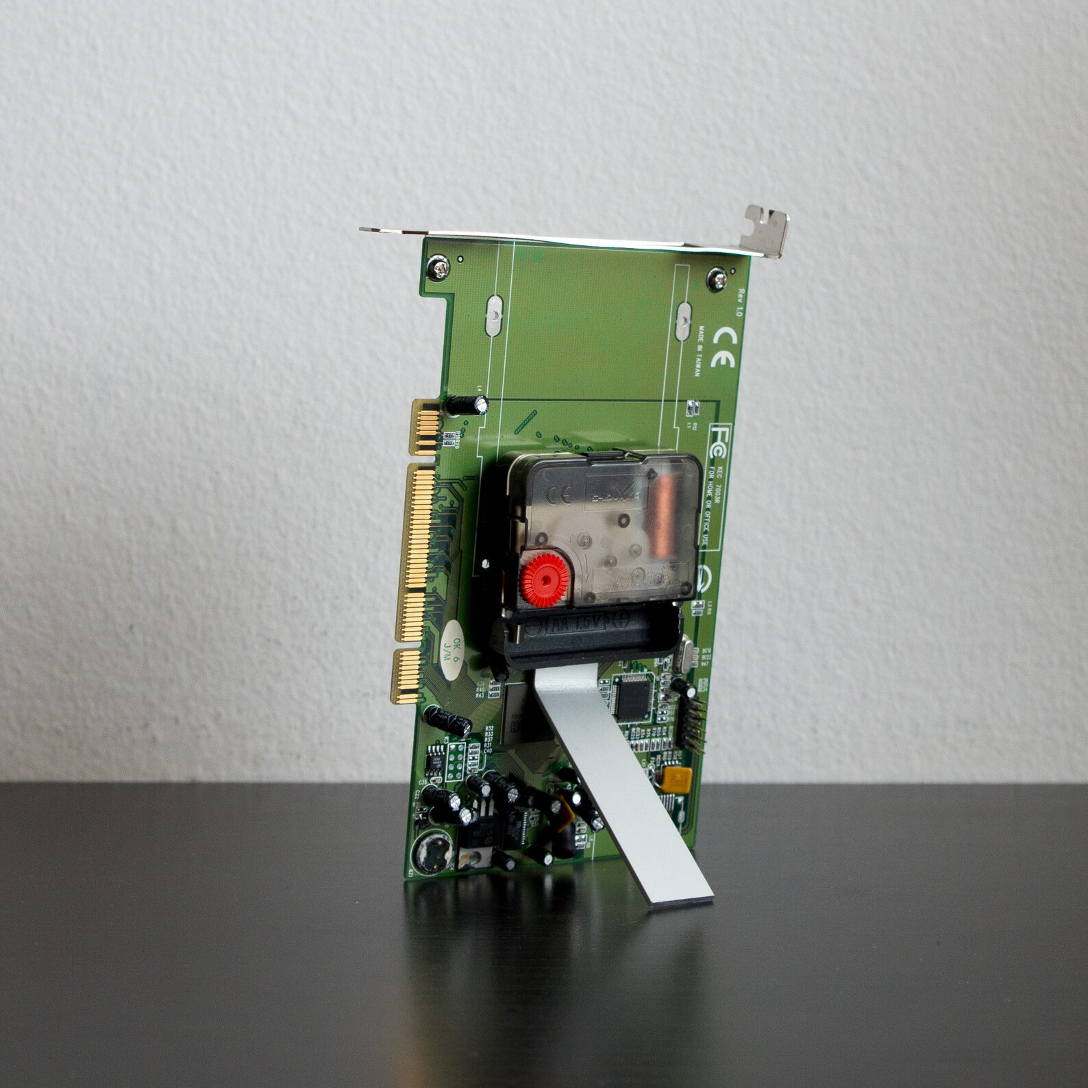 Green Desk Clock Circuit Board Clock Recycled Computer Parts | Etsy