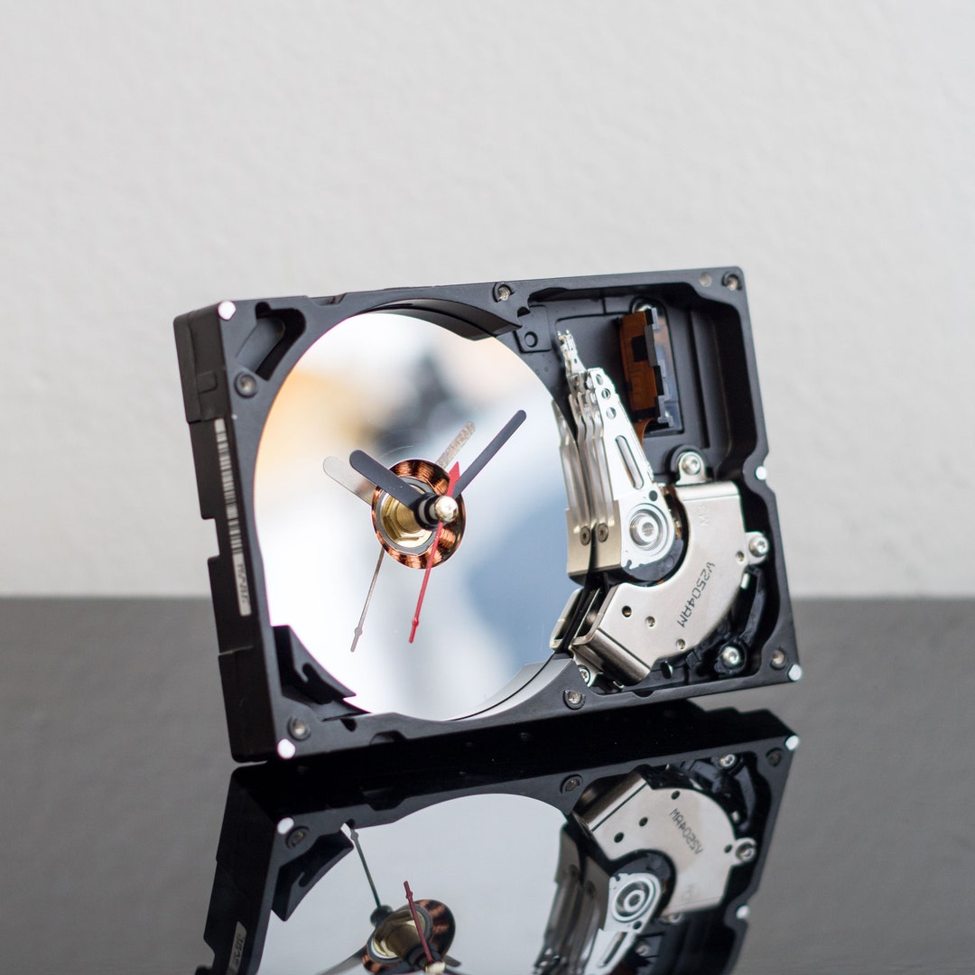 Recycled Hard Drive Clock, Boyfriend Gift, Husband Gift, Geek Gift ...