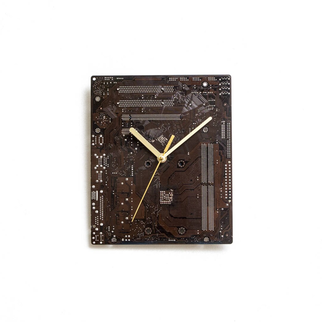 Dark Brown Large Wall Clock, Circuit Board Clock, Computer Clock ...