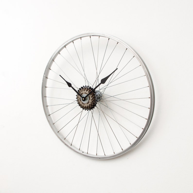 Bicycle Wheel Clock Bicycle Wall Clock Large Wall Clock | Etsy