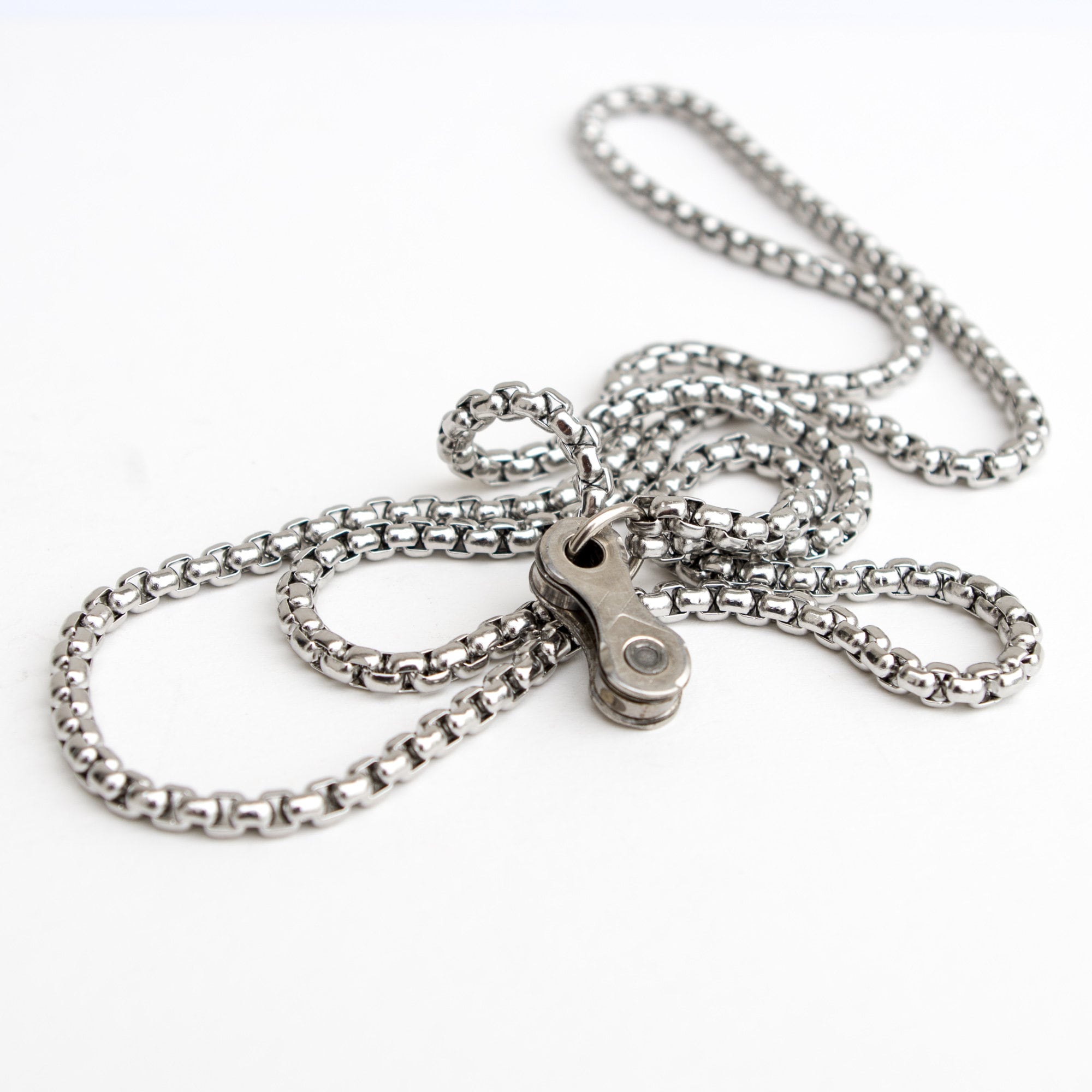 Bicycle Chain Pendant Necklace Long Chain Link Neclace Bike - Etsy