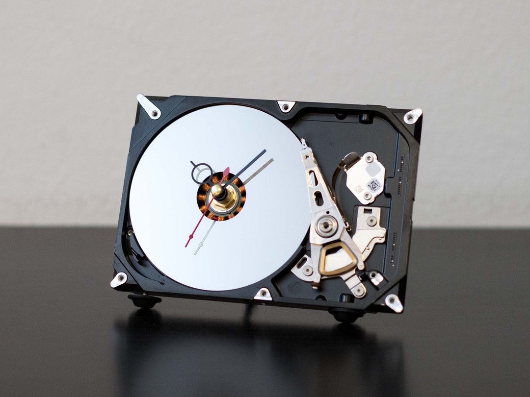 Computer Clock, Hard Drive Clock, Industrial Clock, Unique Desk Clock ...