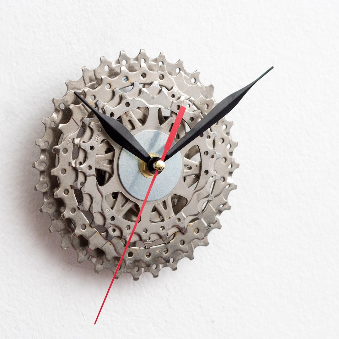 Bicycle Gears Wall Clock, Cool Bicycle Gift Idea, Christmas or Birthday ...