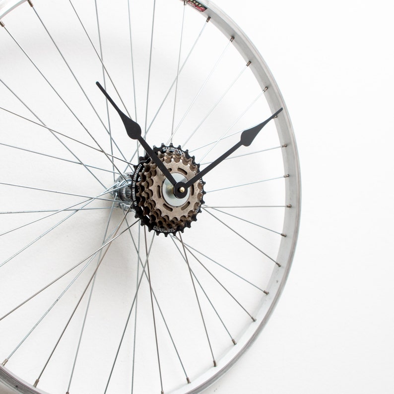 Bicycle Wheel Clock Bicycle Wall Clock Large Wall Clock | Etsy