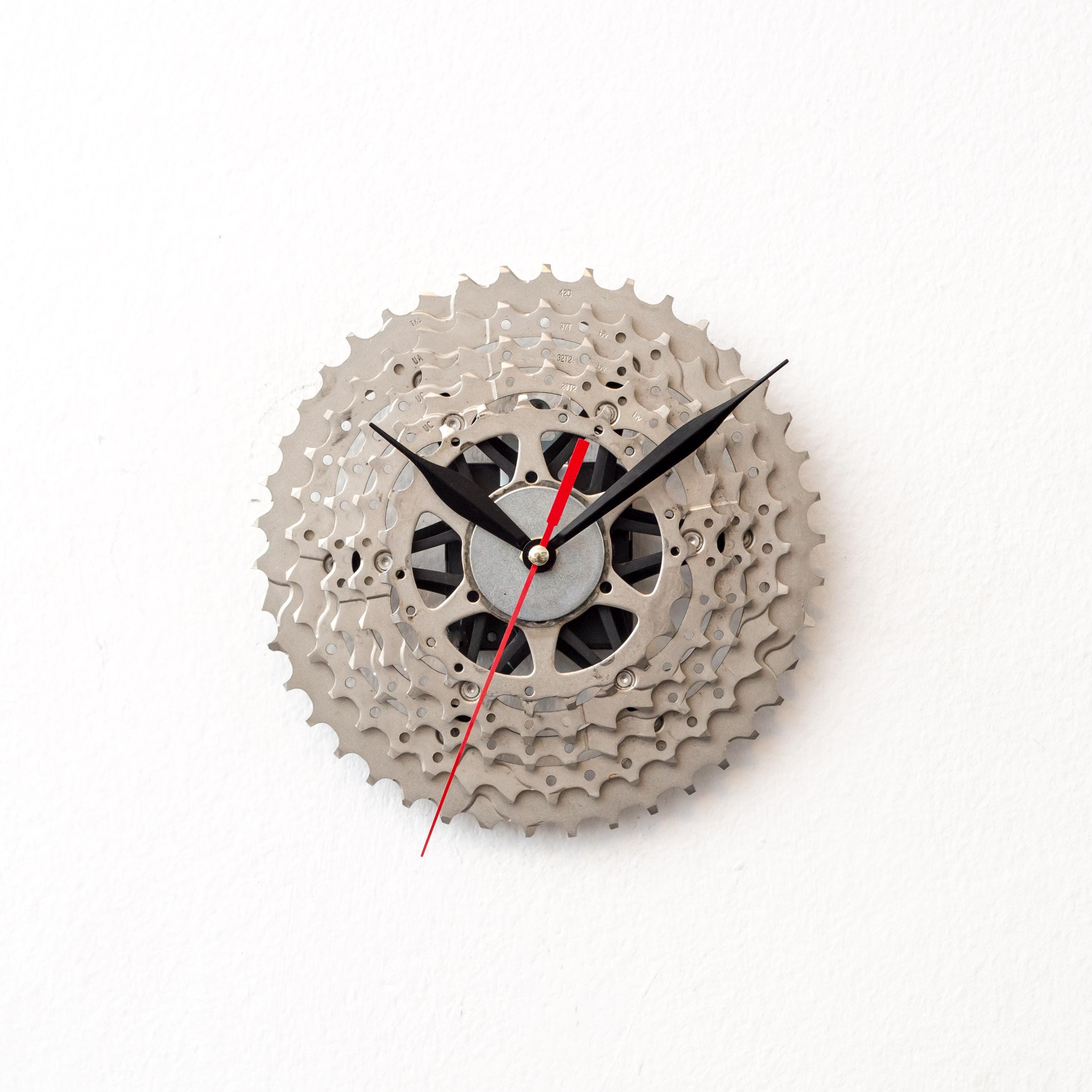 Bike Wall Clock, Steampunk Wall Clock, Cyclist Gift, Industrial Wall ...