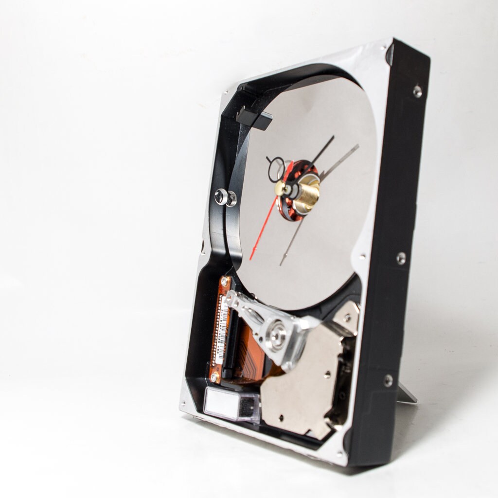 Hard Drive Clock Unique Desk Clock Industrial Clock | Etsy