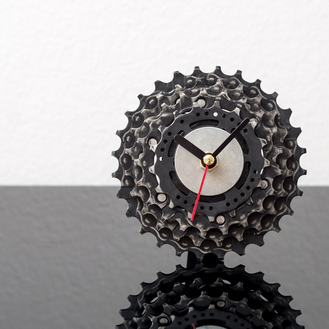Bike Gear Desk Clock, Cyclist Gift Idea, Bicycle Sprockets Clock ...