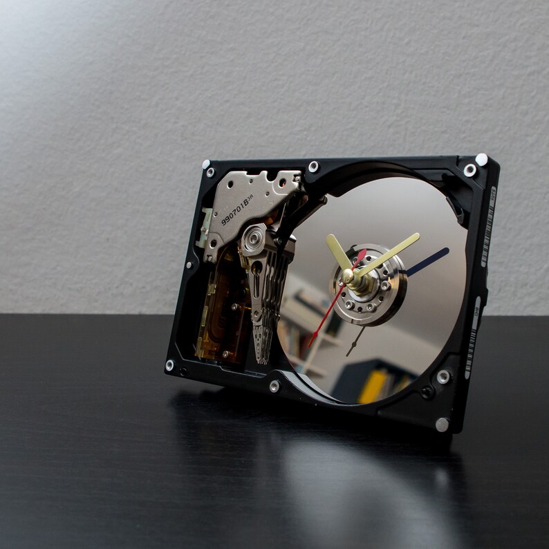 Hard Drive Clock Unique Desk Clock Industrial Clock | Etsy