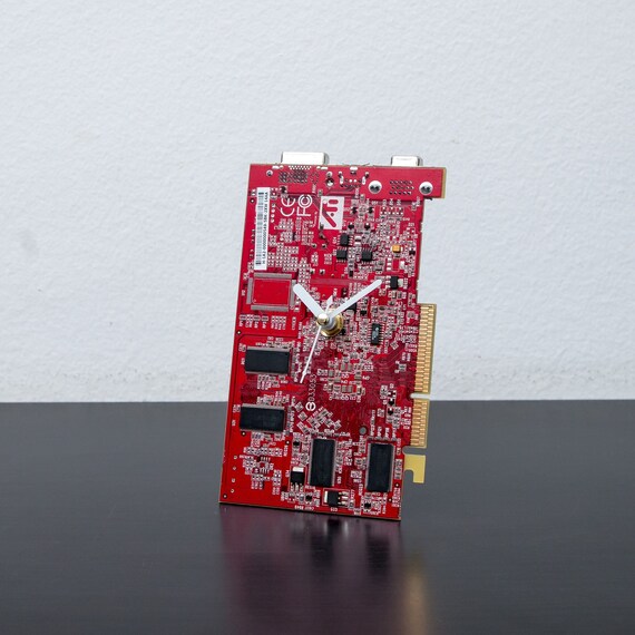 Red Circuit Board Clock IT Desk Clock PC Gamer Gift - Etsy