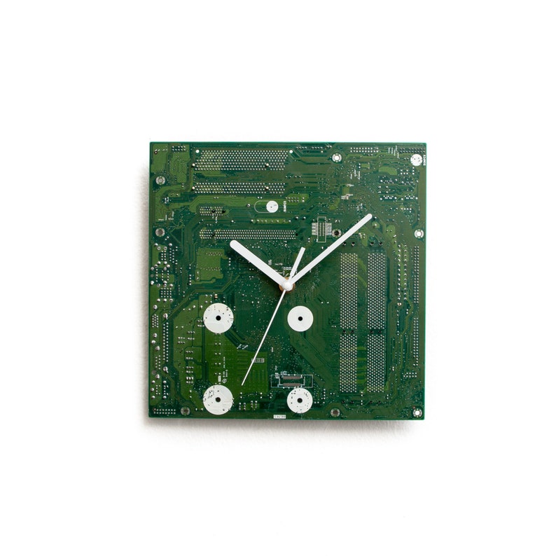 Unique Green Wall Clock Computer Geek Gift Made Out of - Etsy