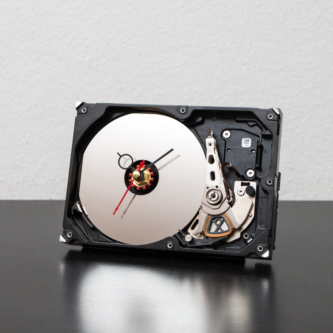 Hard Drive Clock, Unique Clock, Geek Gift, Industrial Clock, Birthday ...