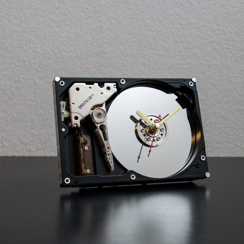 Hard Drive Clock Unique Desk Clock Industrial Clock | Etsy