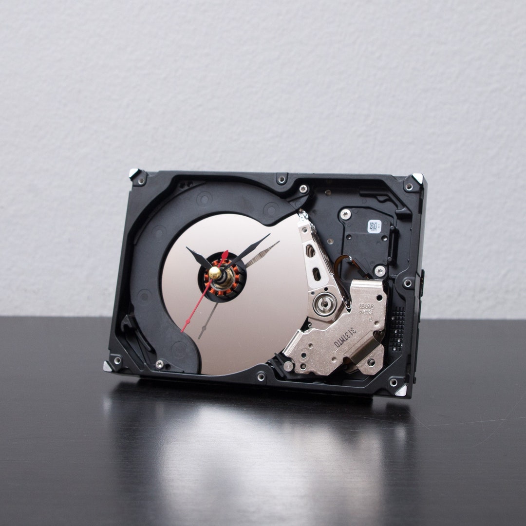 Hard Drive Clock Unique Desk Clock Industrial Clock Modern Clock ...