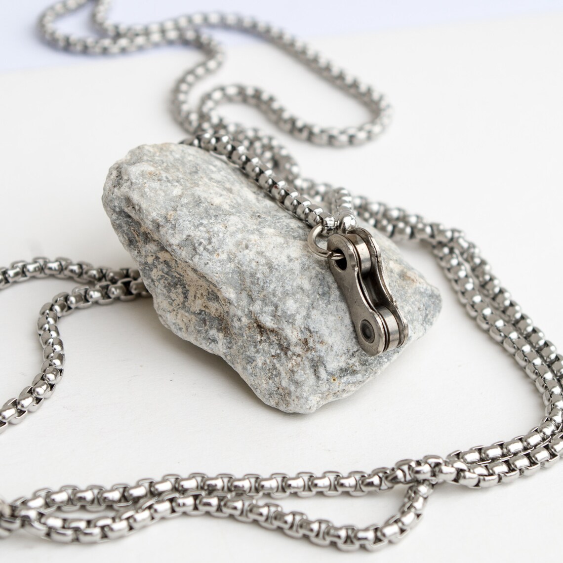 Bicycle Chain Pendant Necklace Long Chain Link Neclace Bike - Etsy