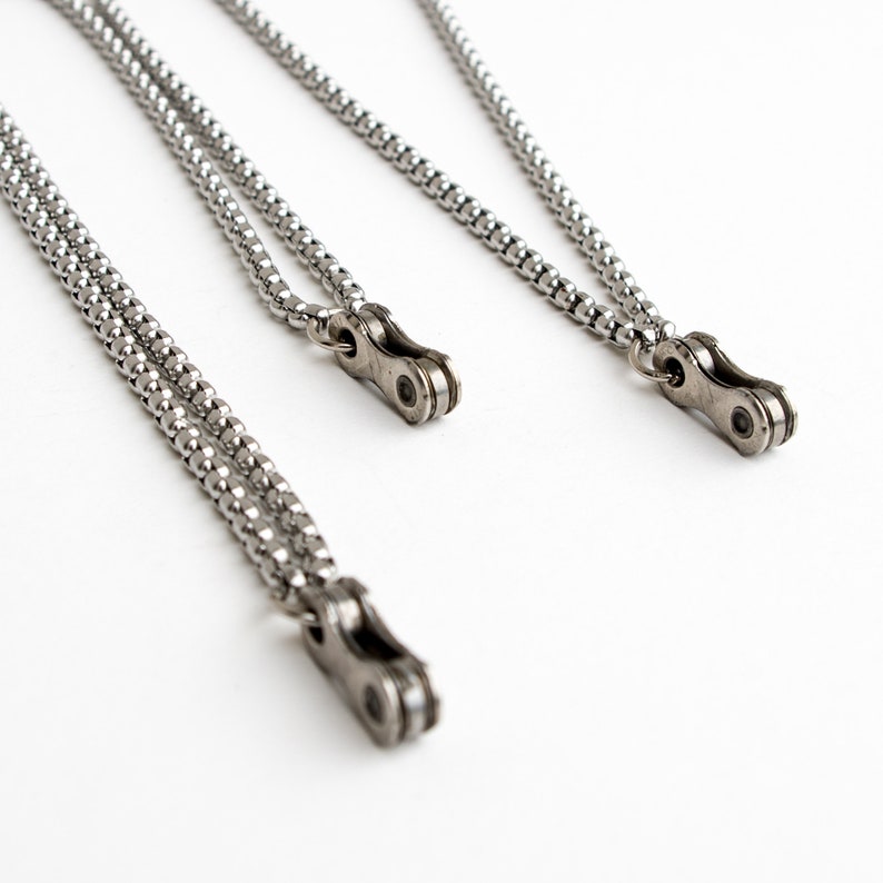Bicycle Chain Pendant Necklace, Long Chain Link Neclace, Bike Chain ...