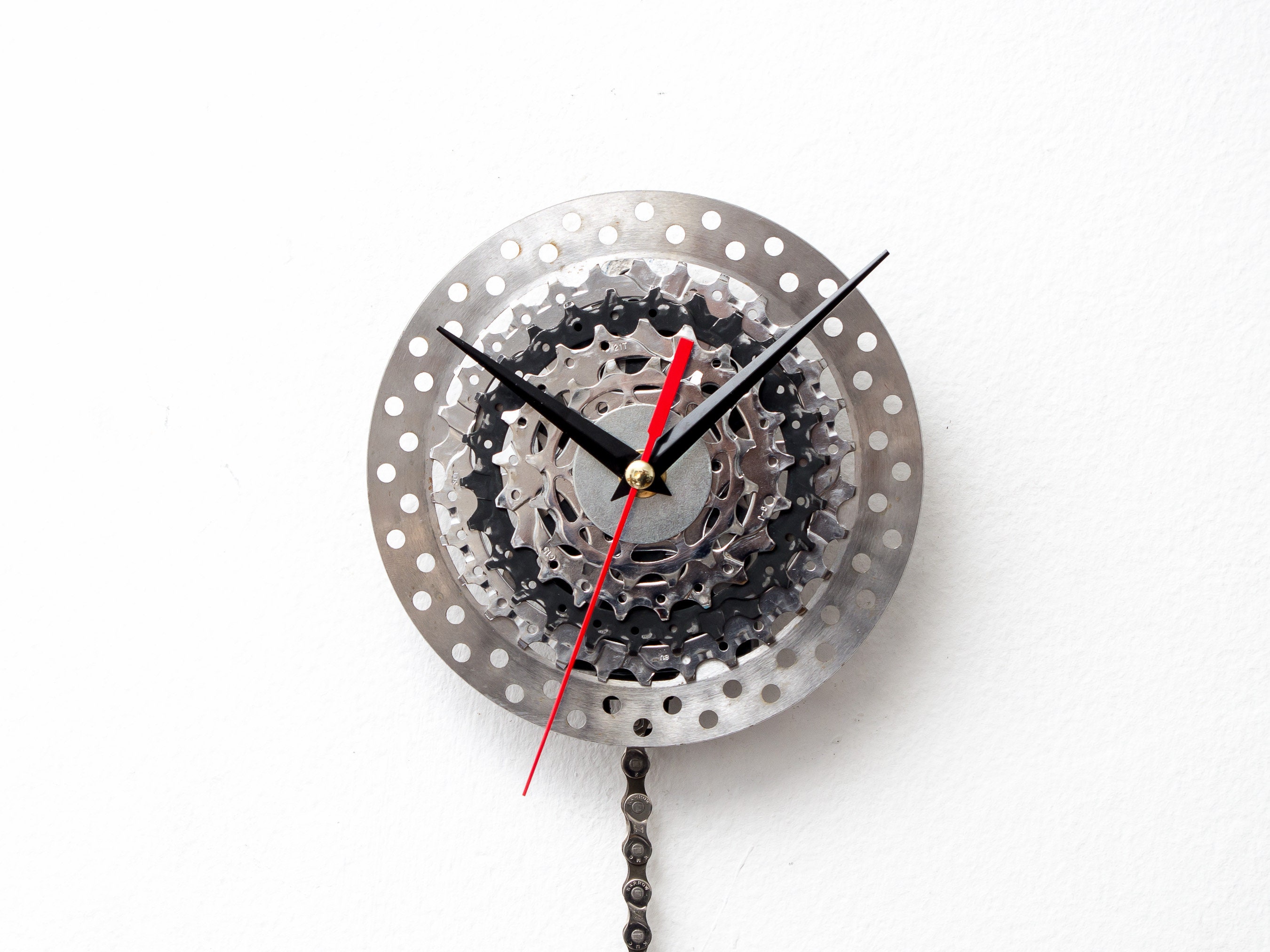 Pendulum Bike Wall Clock Bike Gears Clock Steampunk Wall - Etsy