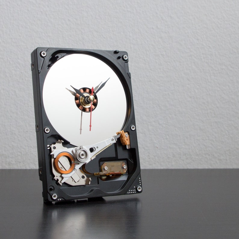 Hard Drive Clock Unique Desk Clock Industrial Clock | Etsy