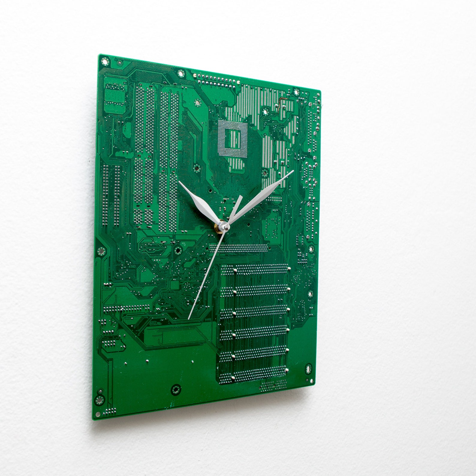 Green Circuit Board Clock Industrial Wall Decor Industrial - Etsy