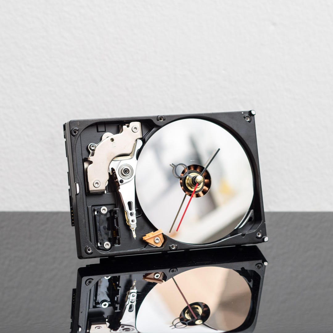 Hard Drive Clock, Unique Clock, Industrial Clock, Birthday Gift ...