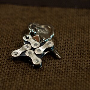 Bike Chain Key Fob, Bike Accessory, Bike Keychain, Metal Key Ring ...