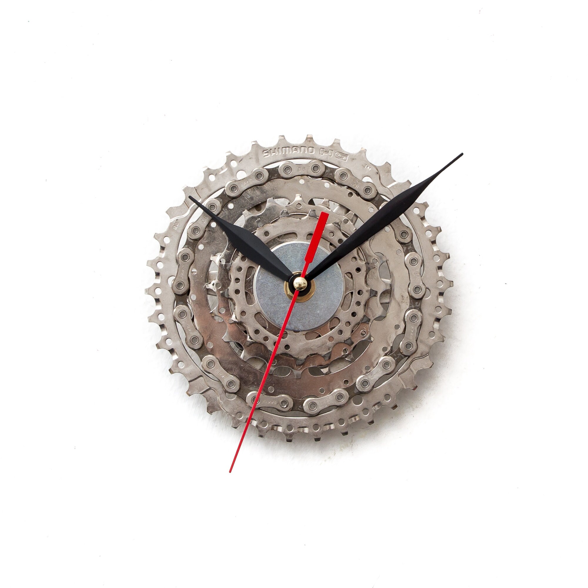 Steampunk Wall Clock Clock made out of Recycled Bicycle Gears | Etsy